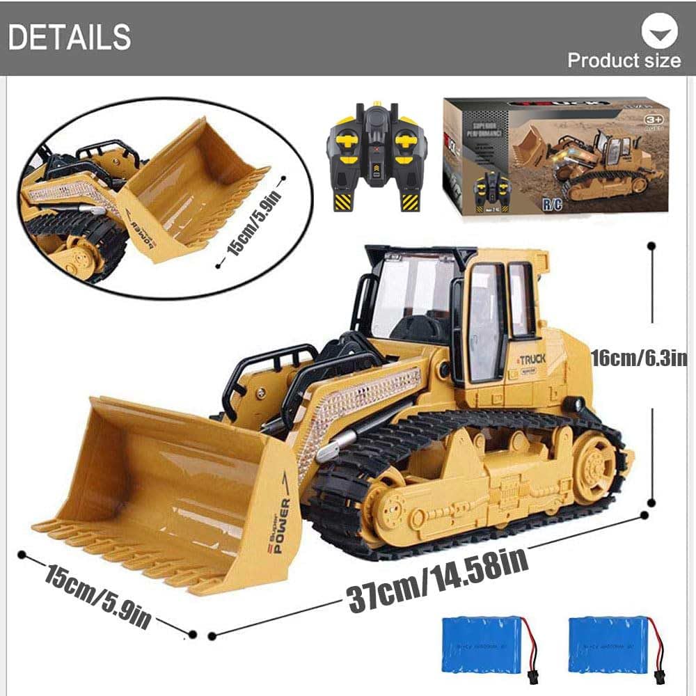 RC Skid Steer Loader Construction Truck 1/14 Remote Control Bulldozer ...