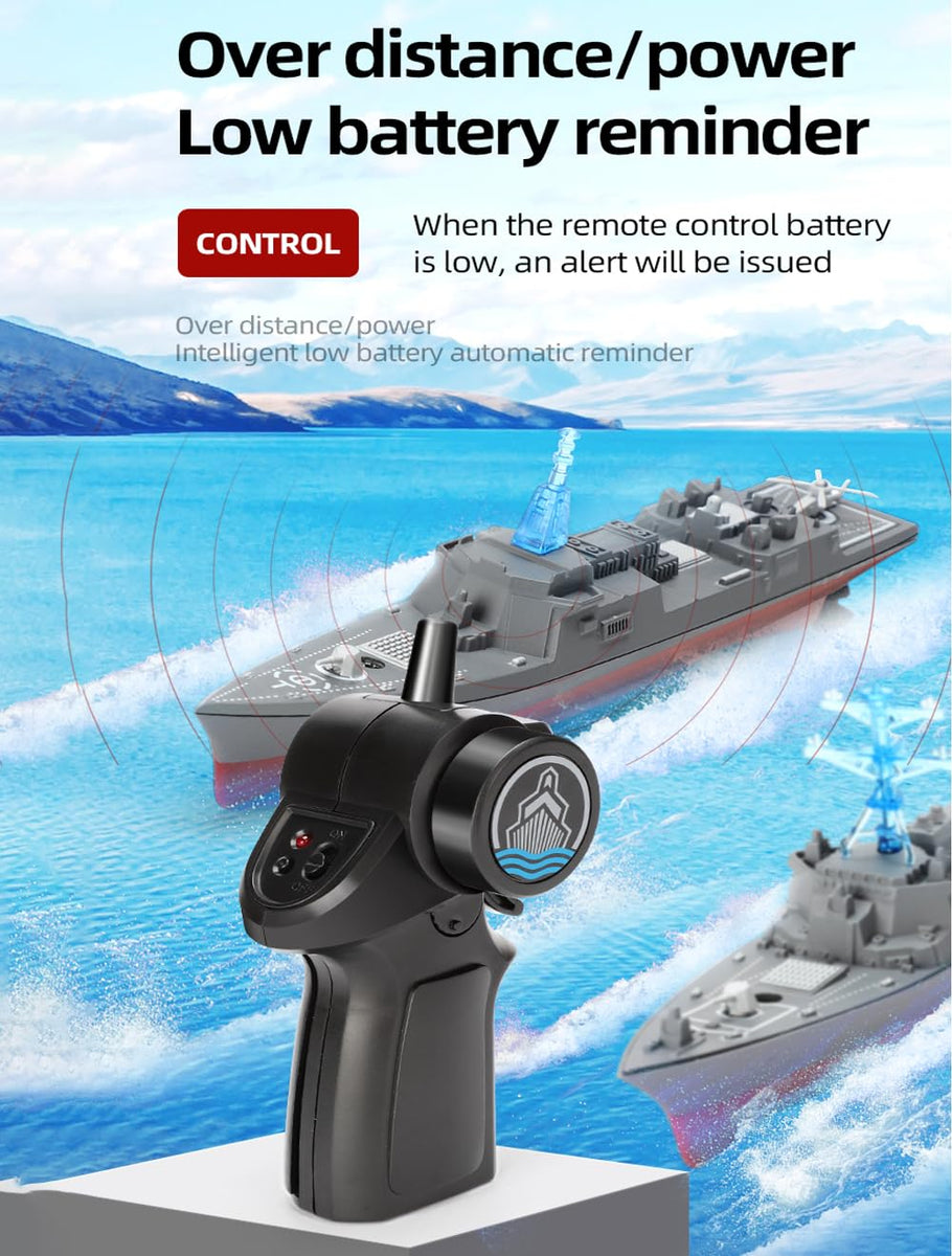 Remote Control Warship RC Military Battleship, 2.4GHz Remote Control B ...