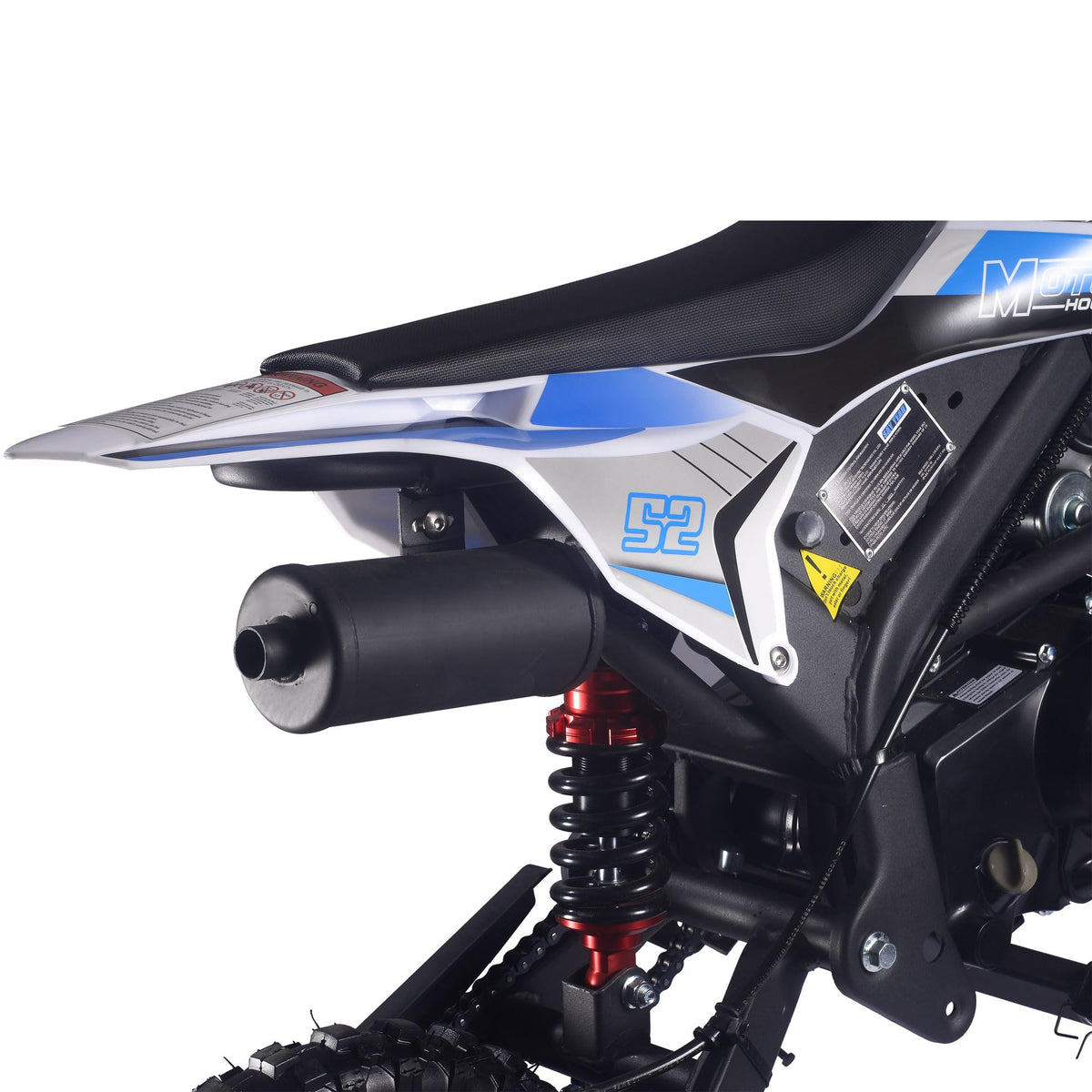 MotoTec Hooligan 72cc 4-Stroke Gas Dirt Bike Blue – Crazy RC Toys