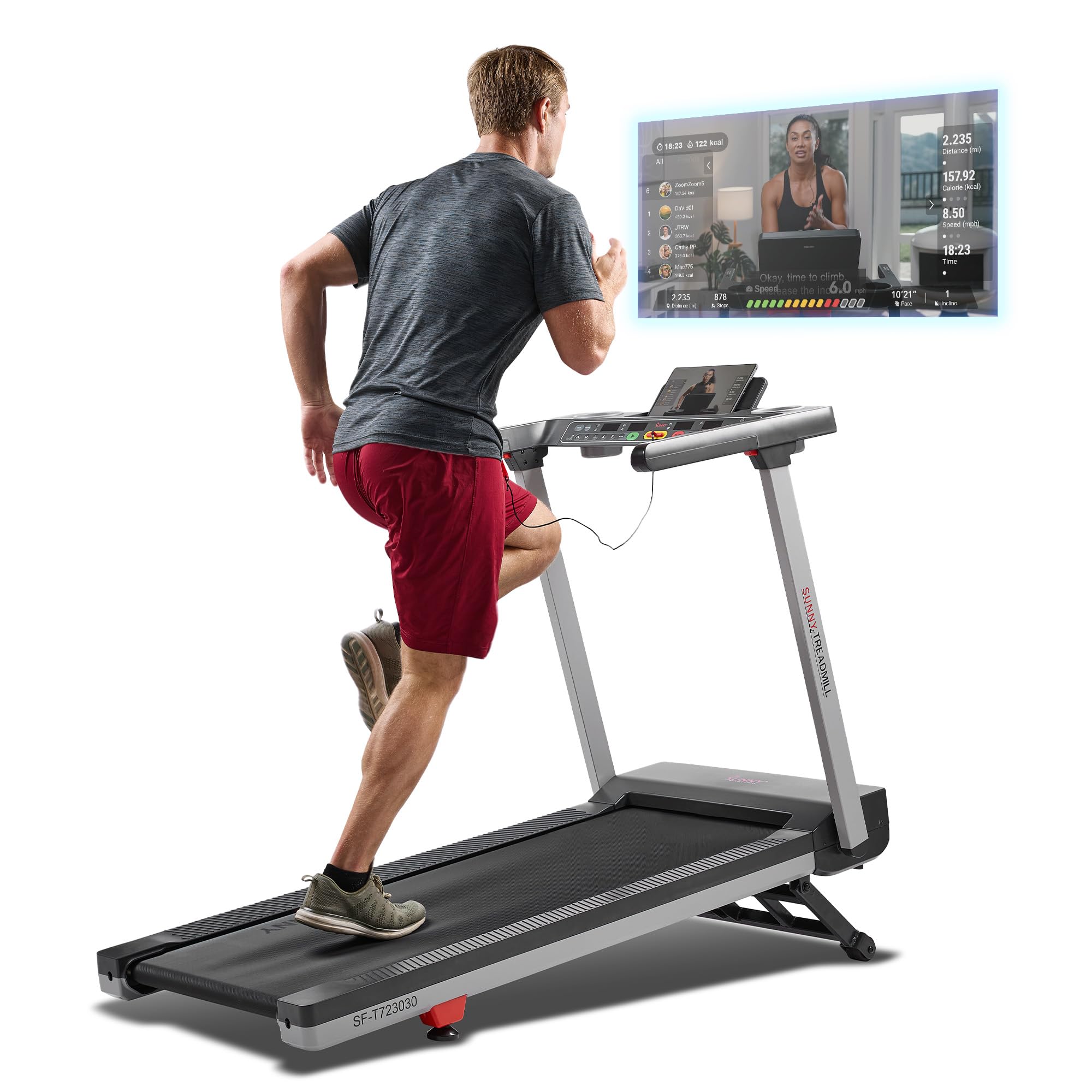Sunny Health & Fitness Foldable 15 Level Auto Incline Treadmill – Crazy ...