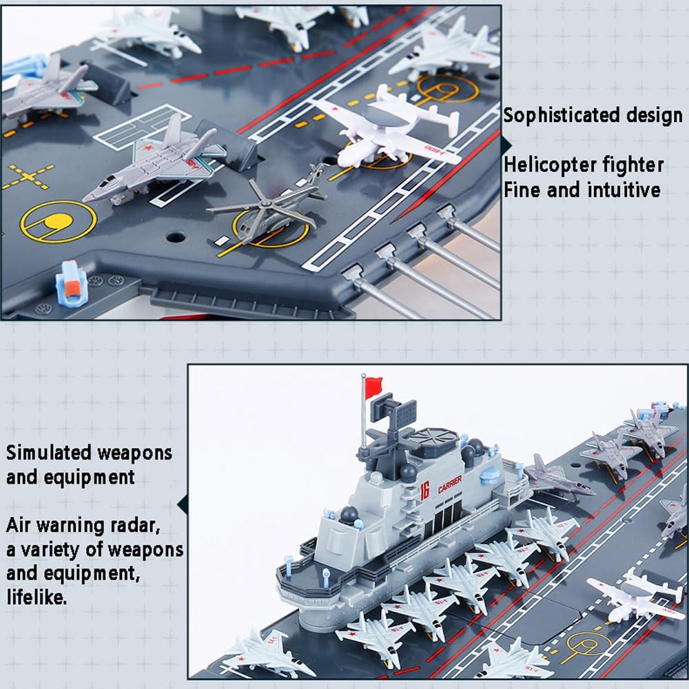 RC Boat, 30KM/H High Speed RC Aircraft Carrier, 2.4Ghz Simulated Elect ...