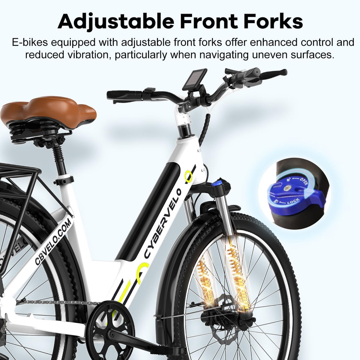 Cybervelo 1000 Peak Electric Bike for Adults,up 80 Miles Removable Bat ...