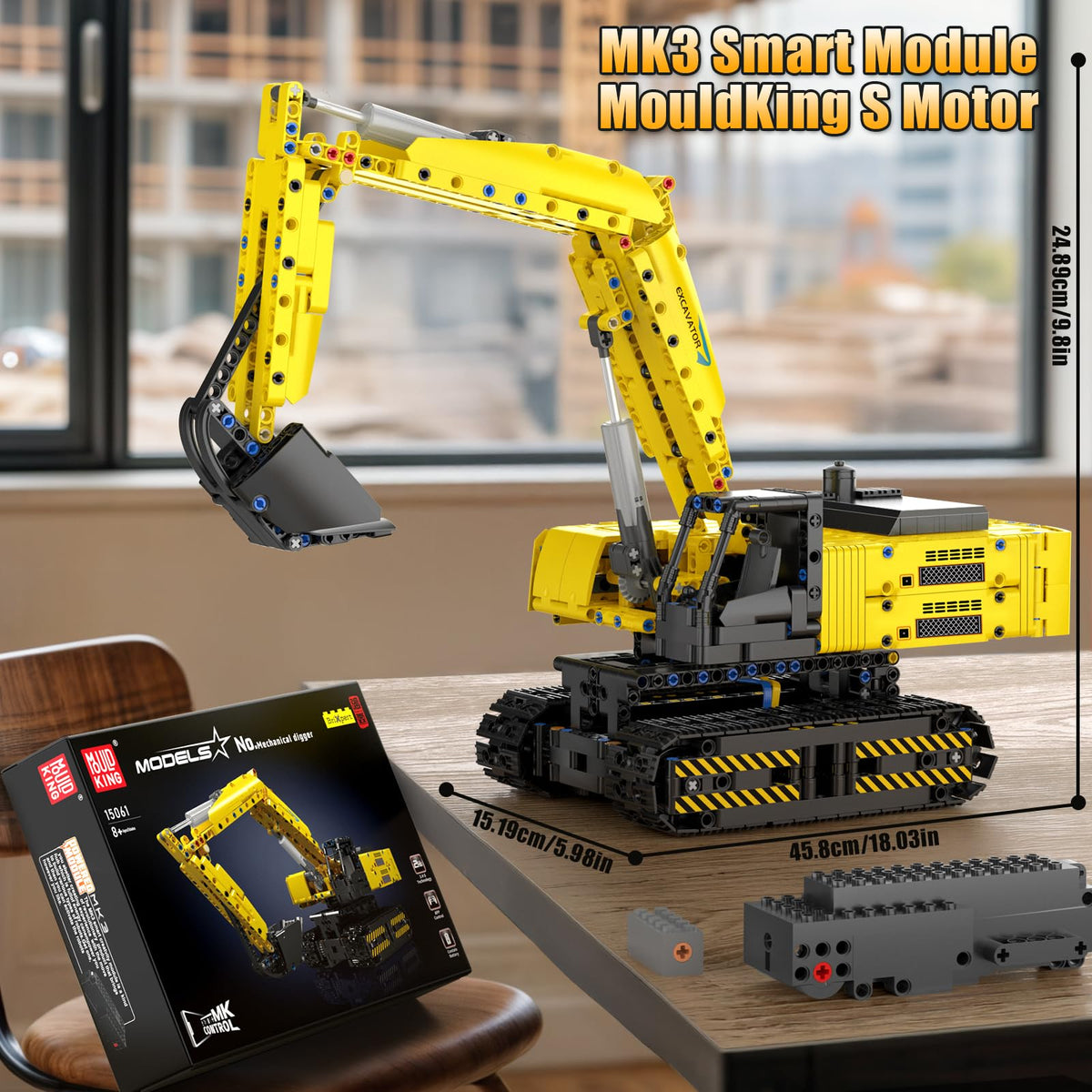 RC Excavator Technique Building Sets for Boys,15061 RC Construction Ve ...