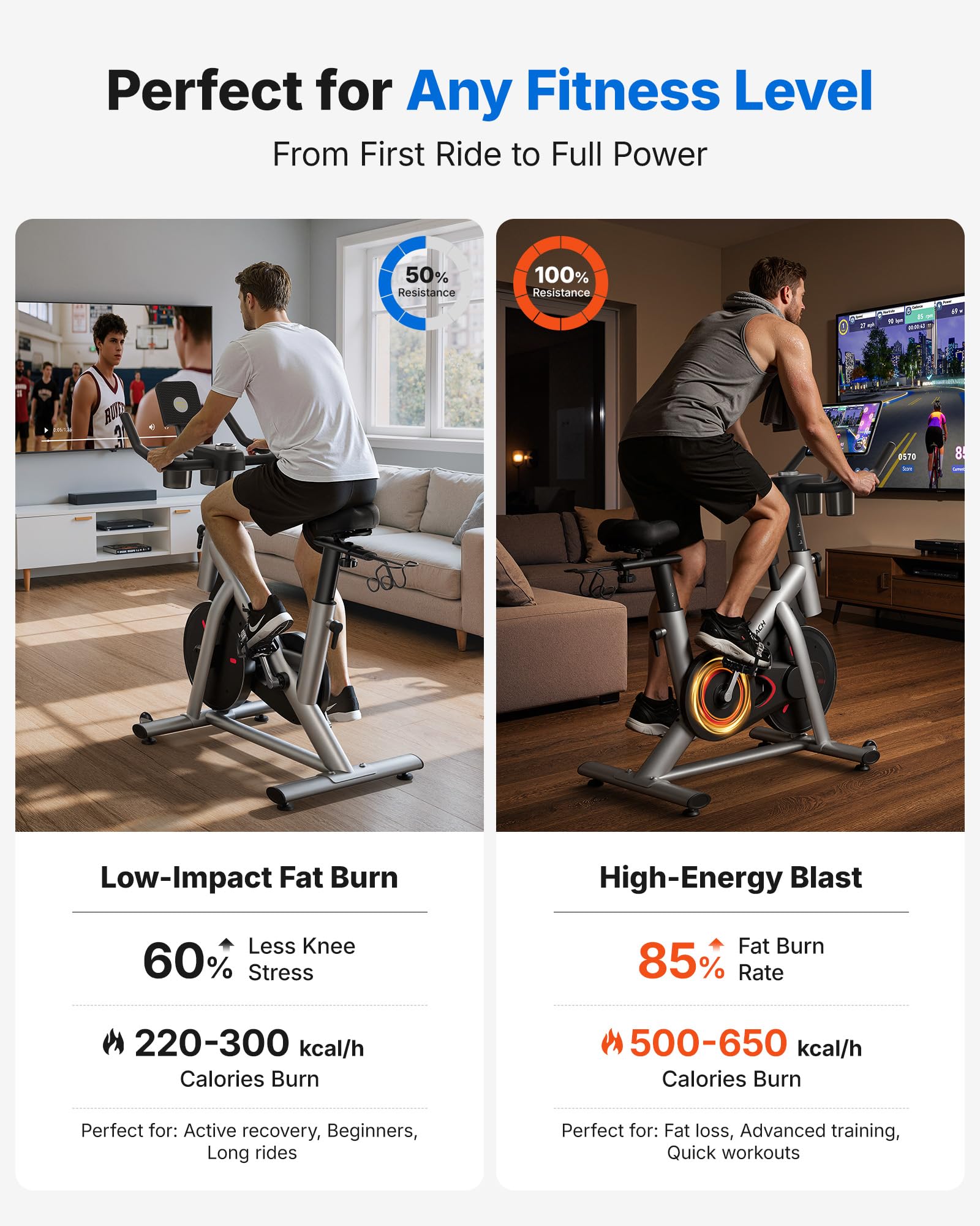 Merach Exercise Bike, Brake Pad/Magnetic Stationary Bike with Exclusiv ...