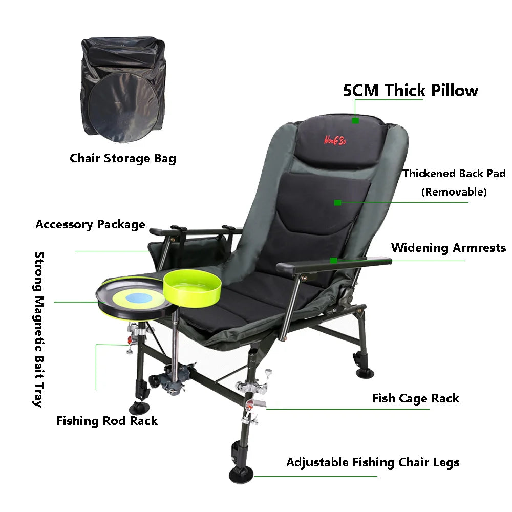 Luxury Fishing Chair Adjustable Height Chairs Folding Camping Chair Po ...