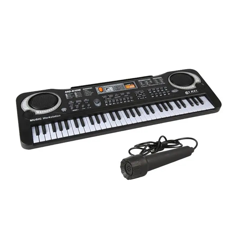 Portable 61 Key Electronic Piano Organ With Microphone Simulated Keybo ...