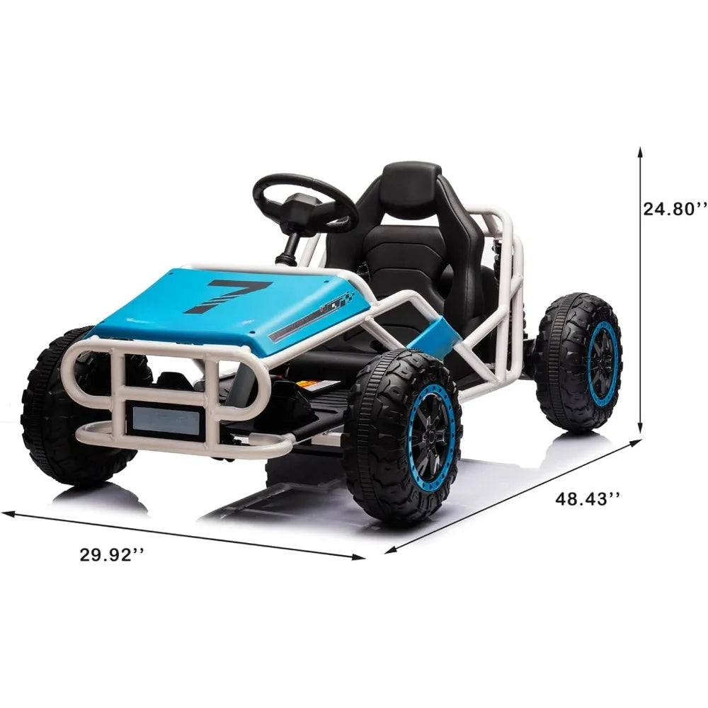 24V Go Karts for Kids Ages 6-12, Powerful Motor Electric Go Kart, Outd ...