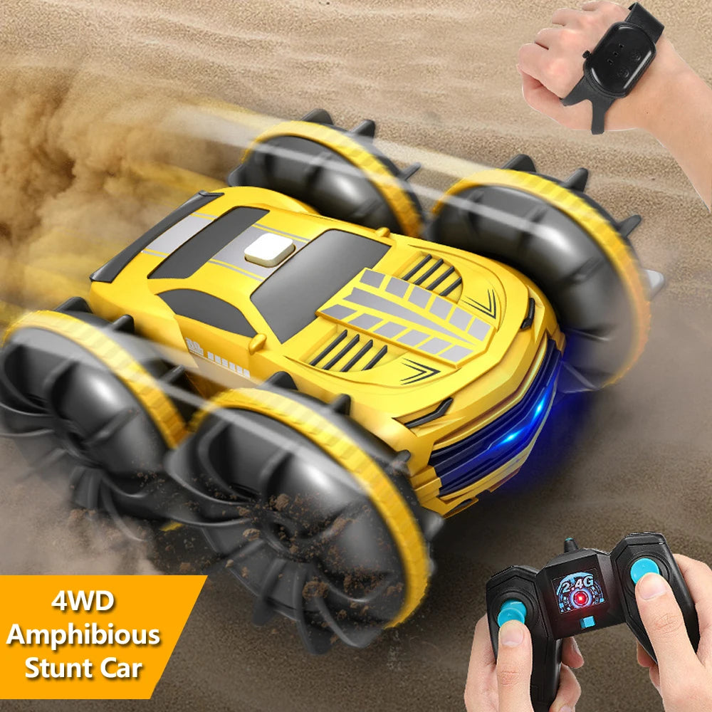 2 In 1 Rc Car Toy Water Tank 2.4G Remote Control Waterproof Stunt Car ...