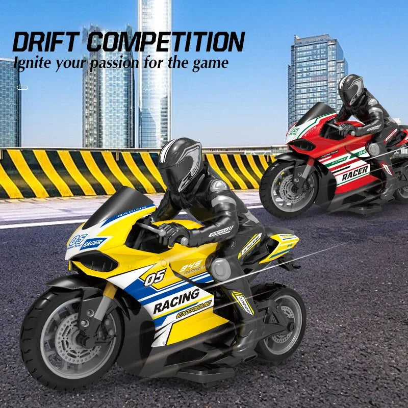 1:10 RC Motorcycle 4CH Electric Motor High Speed Remote Control Racing ...