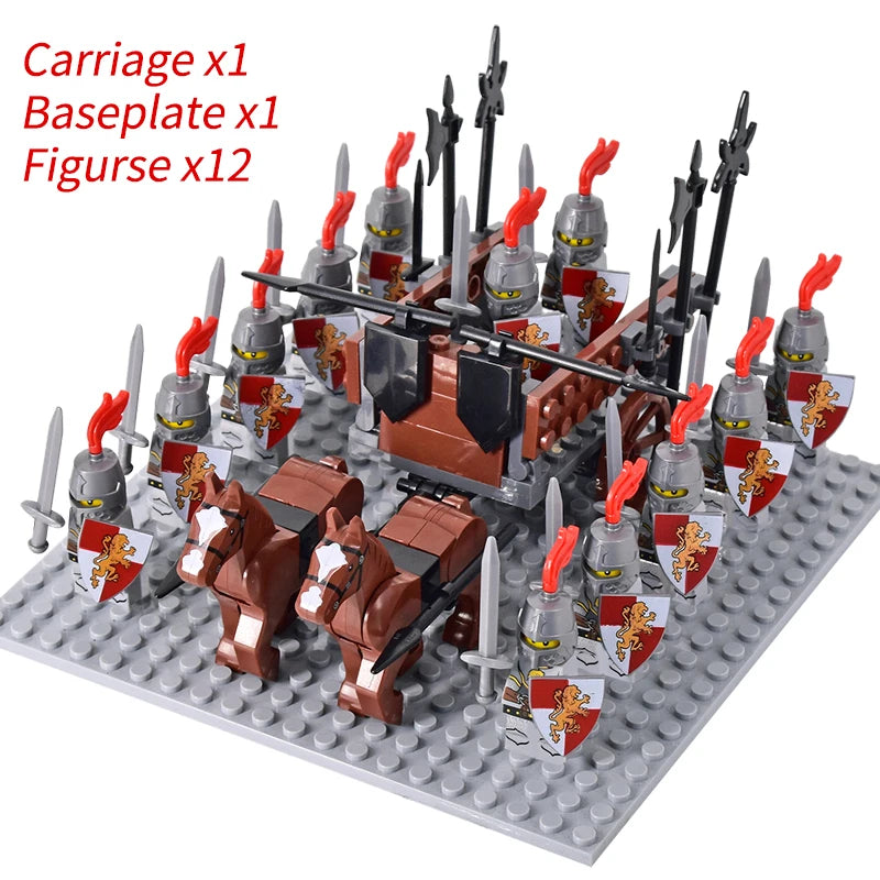 i Action Figures Building Blocks Roman Chariot Carriage Soldier War Ho ...