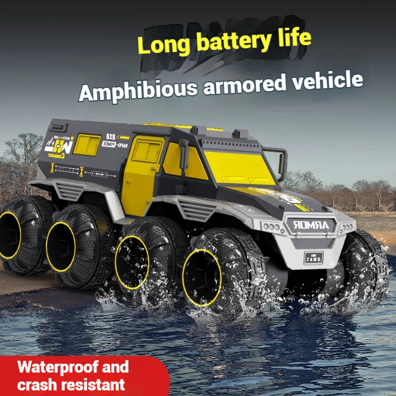 Amphibious RC Car 8WD 2.4G 8 Wheel Drive Off Road Remote Control Truck ...