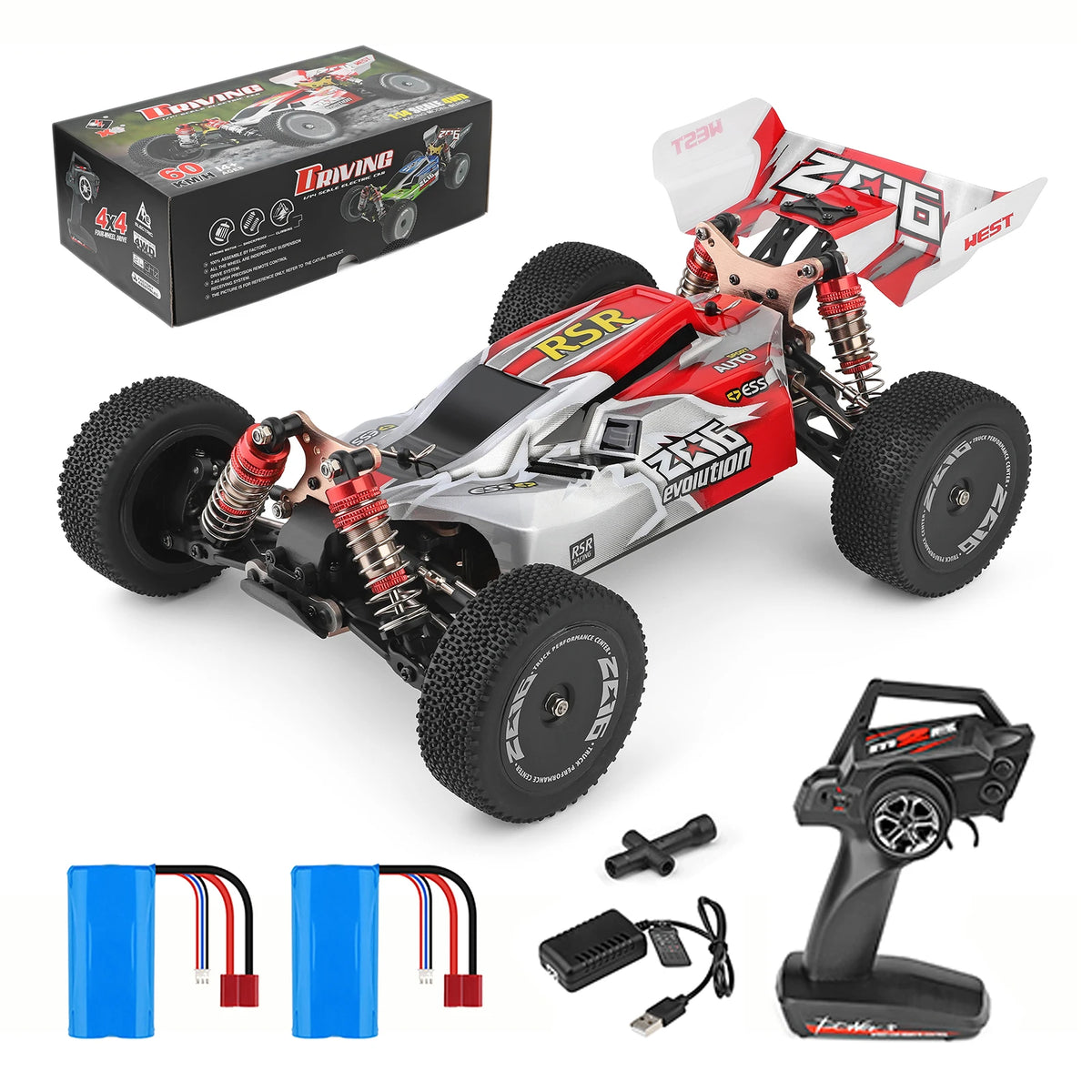 144001 Racing RC Car,1:14 Scale High Speed Remote Control Car, 60Km/h ...