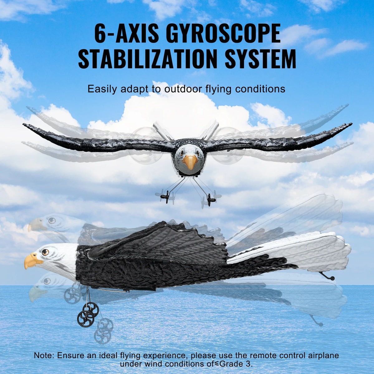 SucceBuy RC Plane Wingspan Eagle Aircraft Fighter 2.4G 2CH with 2 Batt ...