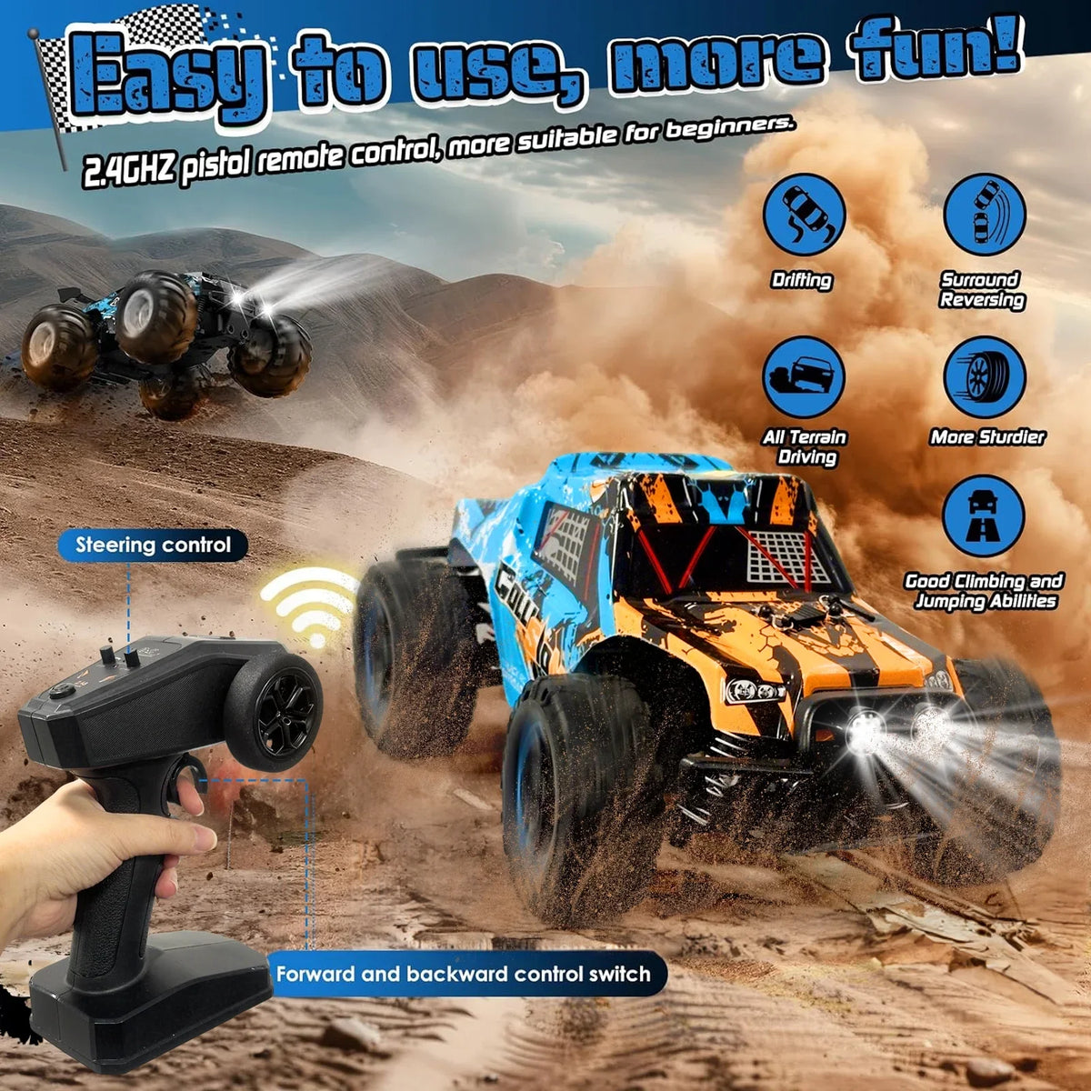 Remote Control Car, 2.4GHz High Speed 26KM/H RC Cars, Gifts Toys for A ...