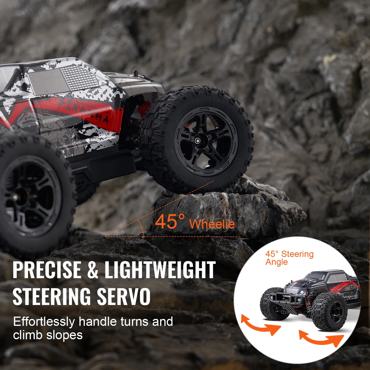 SucceBuy 1:10 38KM/H 4WD RC Car All Terrain Off-Road with 2 Batteries ...