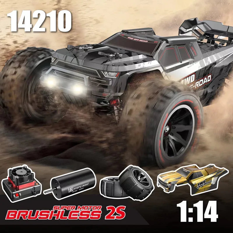 1/14 RC Car 75km/h Brushless Hyper Go 2.4G Remote Control 4WD Off-road ...