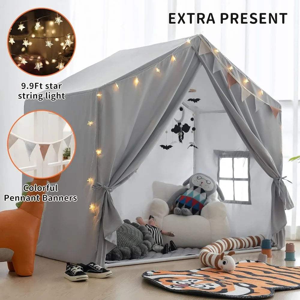 Kids Play Tent, Large Playhouse Tent Indoor, Play House Kids Castle ...