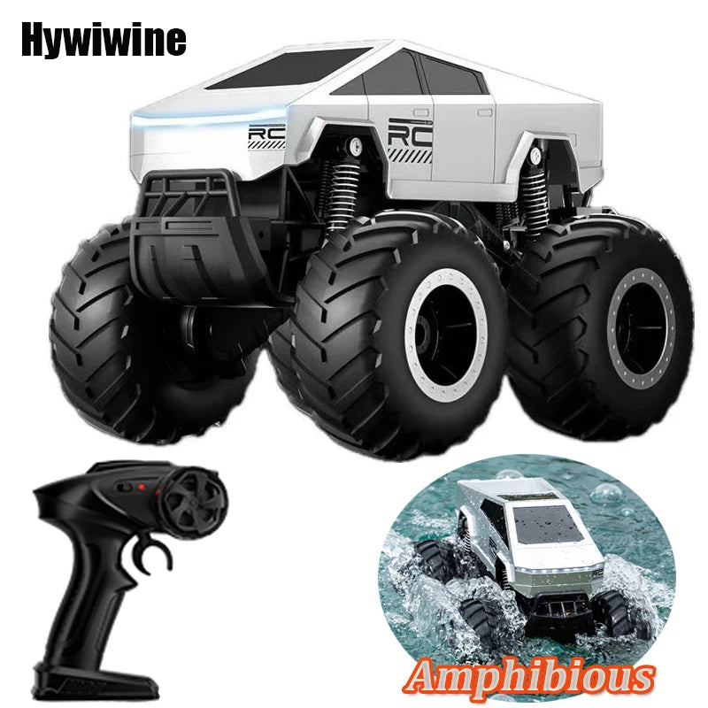 RC Car Amphibious Remote Control Off-Road Big Wheel High Speed Electri ...