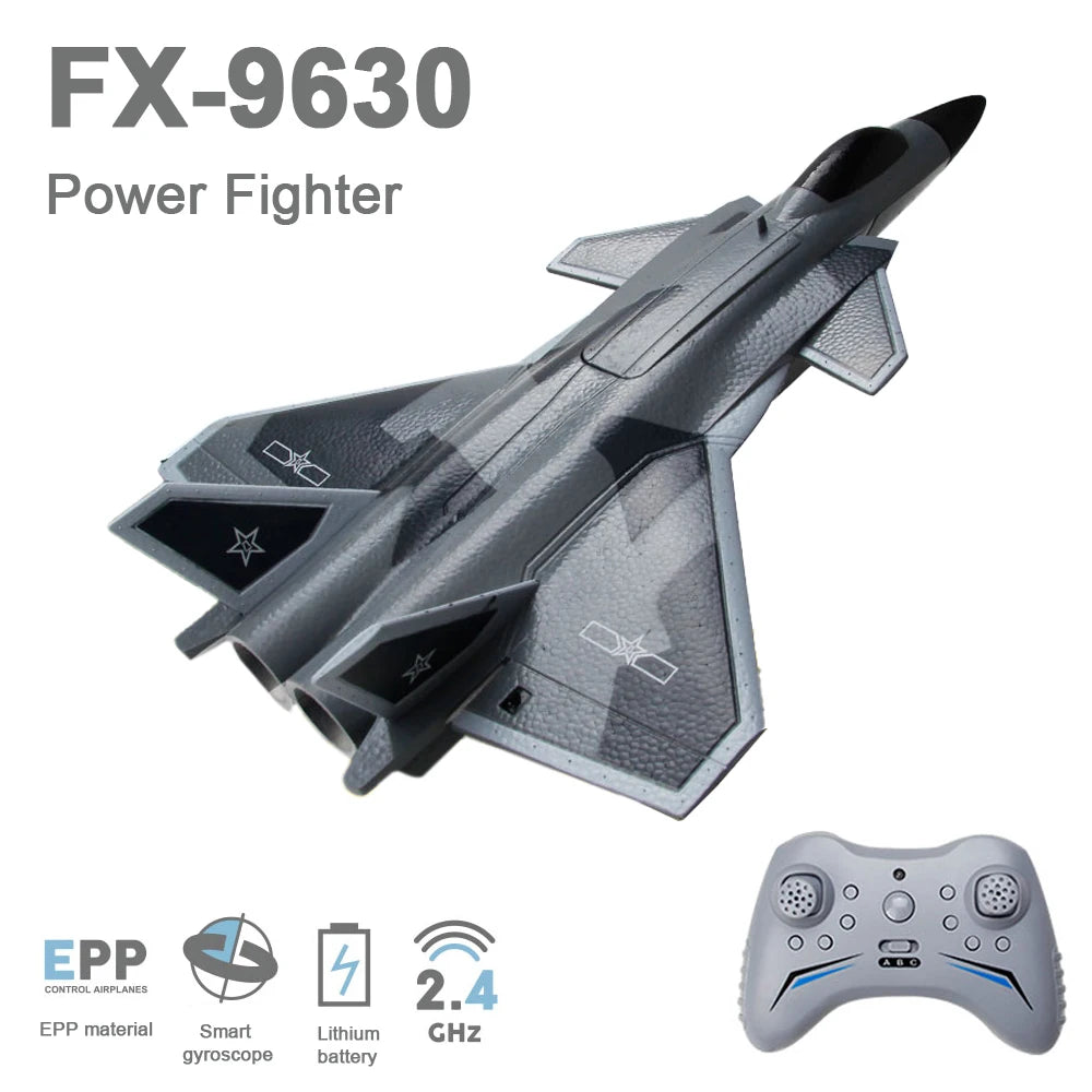 FX9630 J20 RC Plane Gyroscope Power Fighter Remote Control Airplane An ...