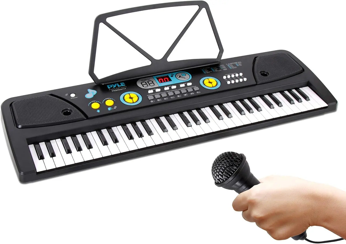 PYLE Digital Piano Kids Keyboard - Portable 61 Key Piano Keyboard, Lea ...