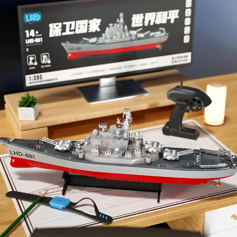 RC Warship Model Missile Destroyer Ship Model Set Electric – Crazy RC Toys
