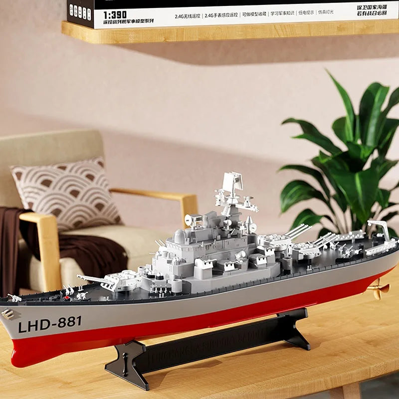 RC Battleship Model Large Warship Model Toy Gift – Crazy RC Toys