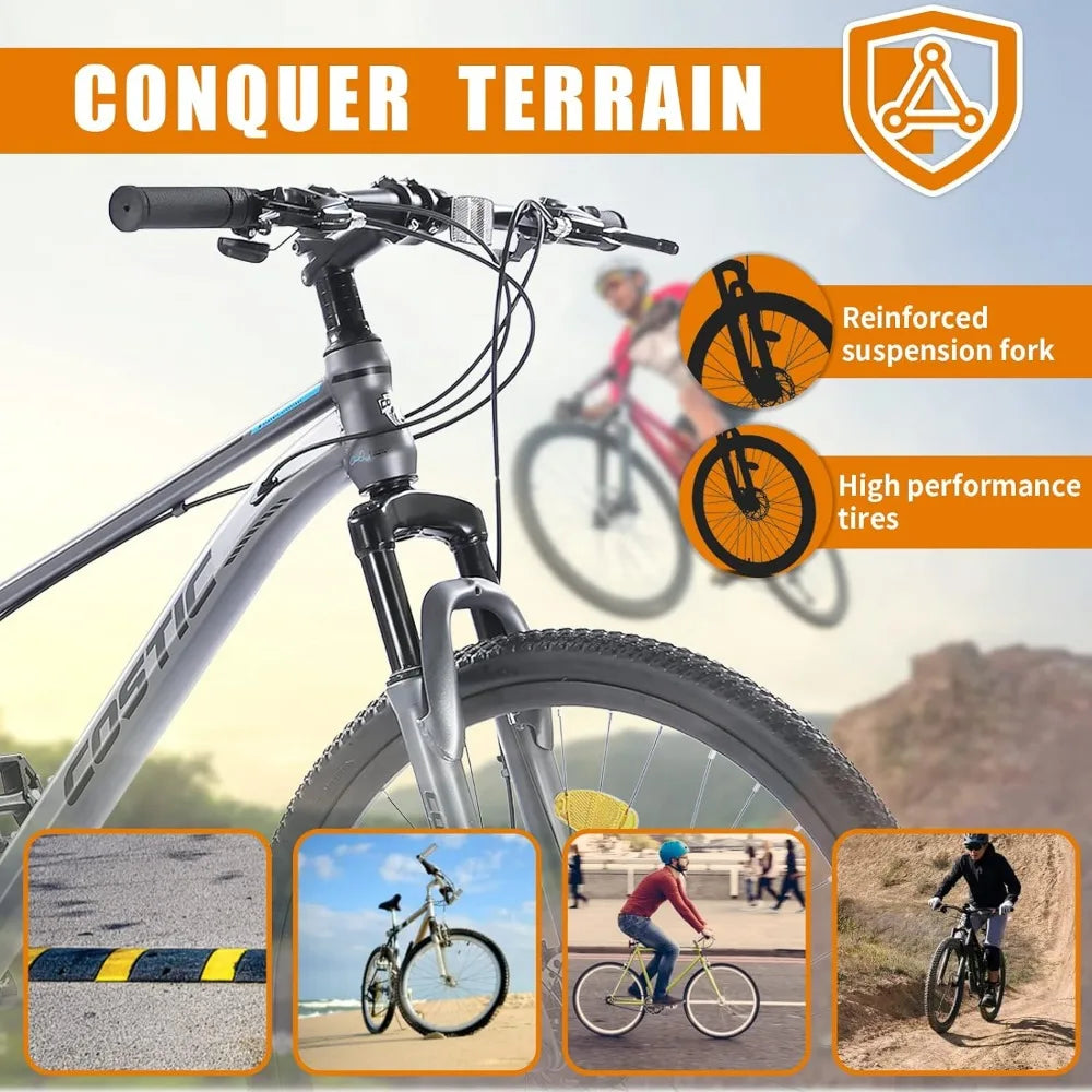 26 Inch Youth/Adult Mountain Bike,21 Speeds,Secure Frame 26 Inch Alumi ...