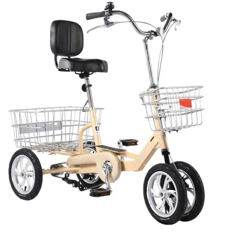 New Elderly Pedal Human Tricycle Elderly Pedal Small Adult Cargo Four ...