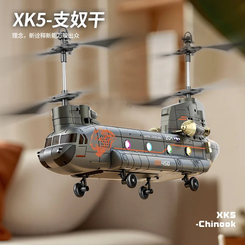New Double Propeller Fixed Height Chinook Transport Aircraft Simulatio ...