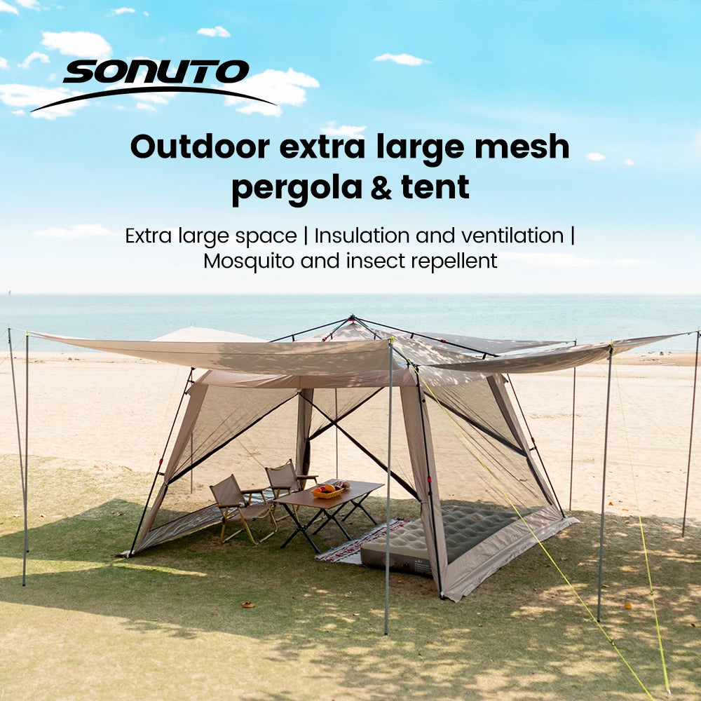 Sonuto Outdoor Canopy Tent Automatic Quick-Opening Aluminum Pole Campi ...