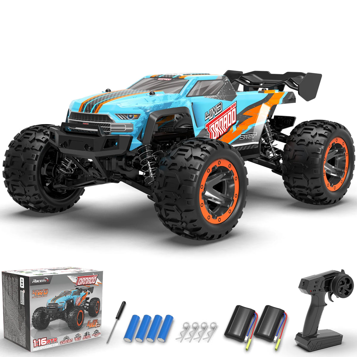 RACENT RC Truck 1:16 4x4 All Terrain RC Car 40KPH High Speed Remote Co ...