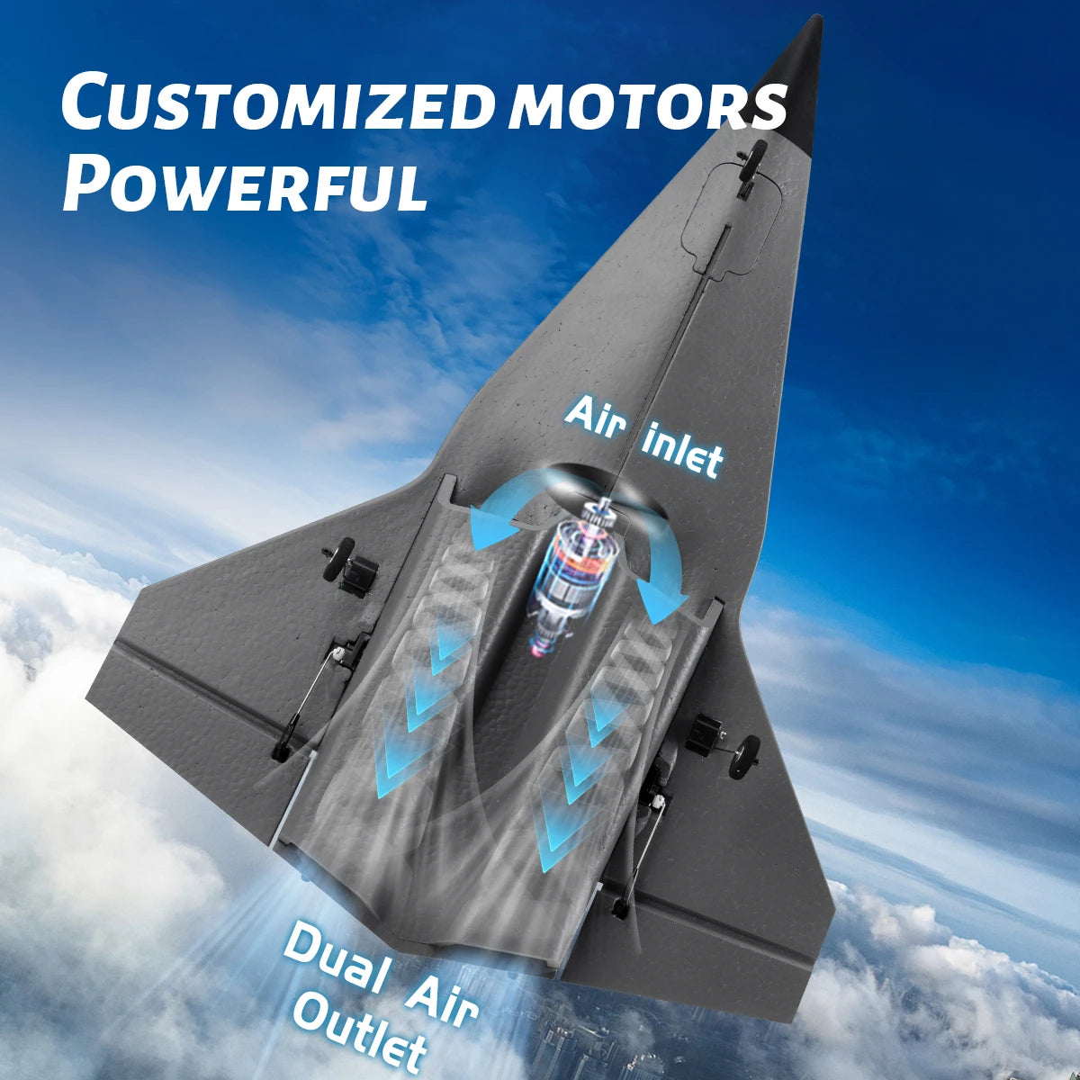 SR72 RC Plane 2.4G 4CH RC Fighter With Concealed Culvert Design FX9672 ...