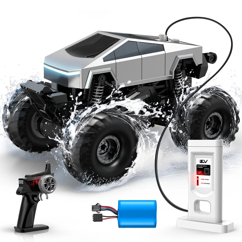 Amphibious Off-Road Vehicle 1:12 Scale 2.4GHz RC Car 4WD Waterproof La ...
