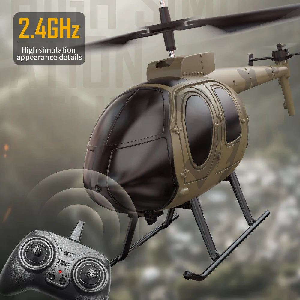 MD500 Scale RC Helicopter 6-Axis Gyro Stabilized Easy One-Click Takeof ...