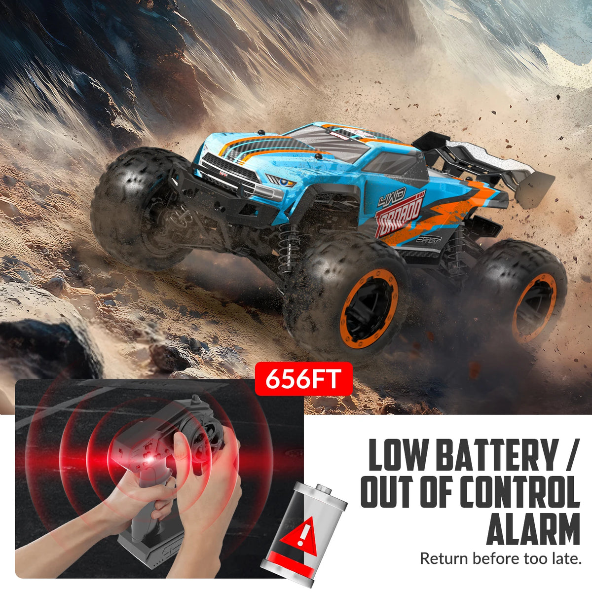 RACENT RC Truck 1:16 4x4 All Terrain RC Car 40KPH High Speed Remote Co ...