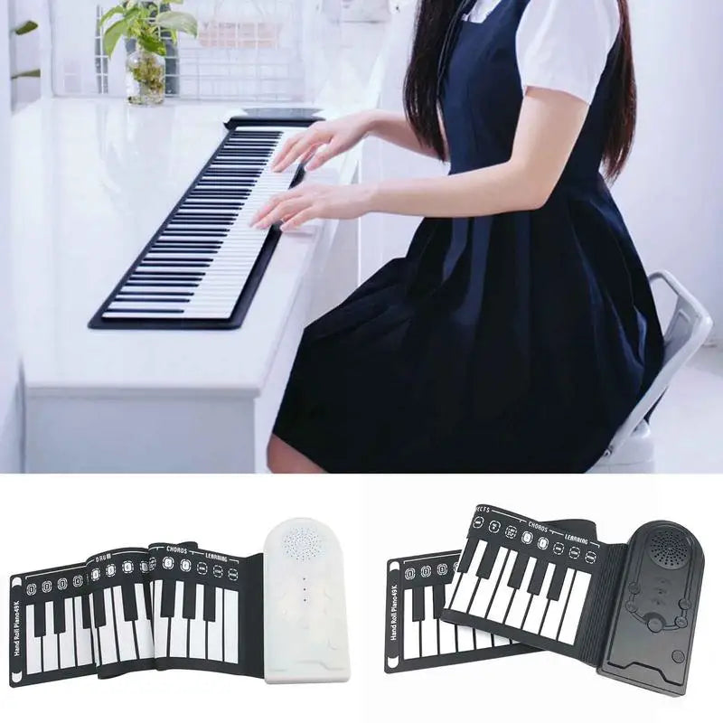 Flexible Roll Up Piano Keyboard Educational Electronic Digital Music P ...