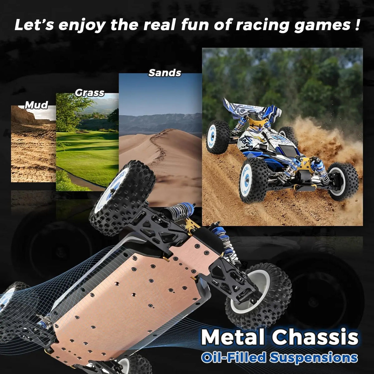 WLtoys 124017(V2) Fast RC Car, 1/12 Brushless RC Car with Independent ...