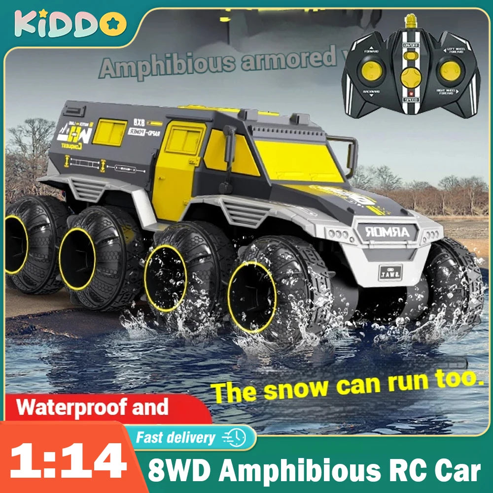 Amphibious RC Car 8WD 2.4G 8 Wheel Drive Off Road Remote Control Truck ...