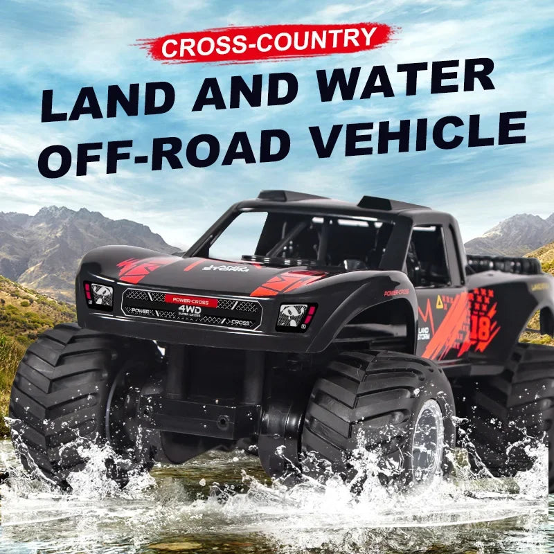 All Terrain Stunt RC Car, 4WD Amphibious Crawler Vehicle, 2.4G Remote ...