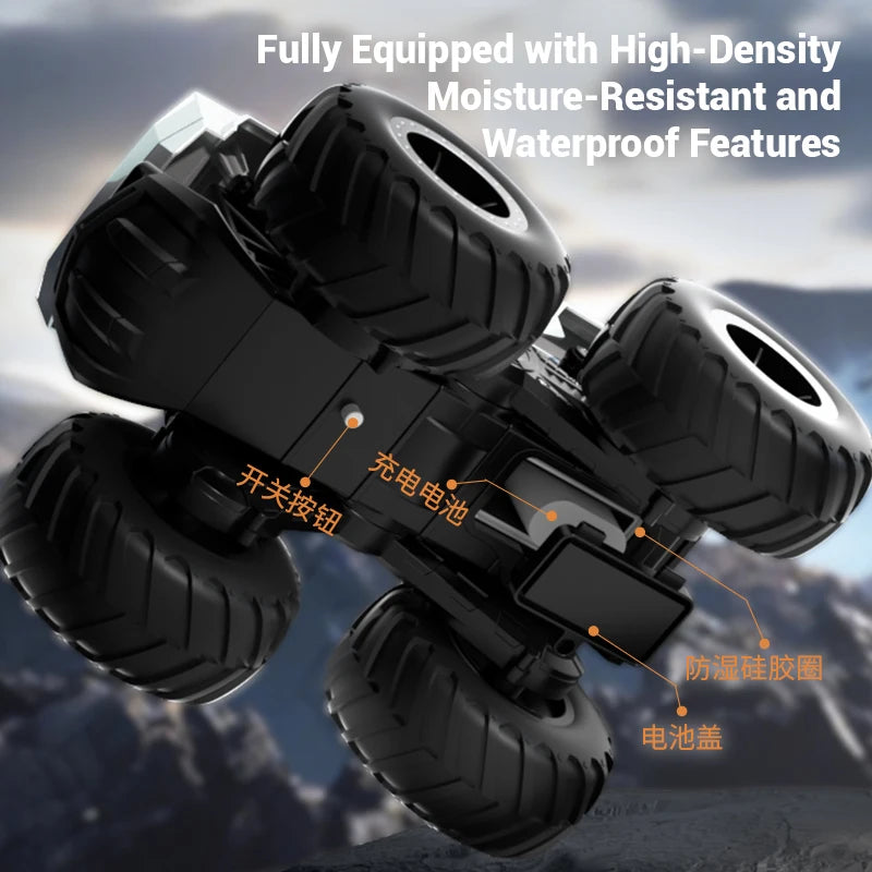 RC Car Amphibious Remote Control Off-Road Big Wheel High Speed Electri ...