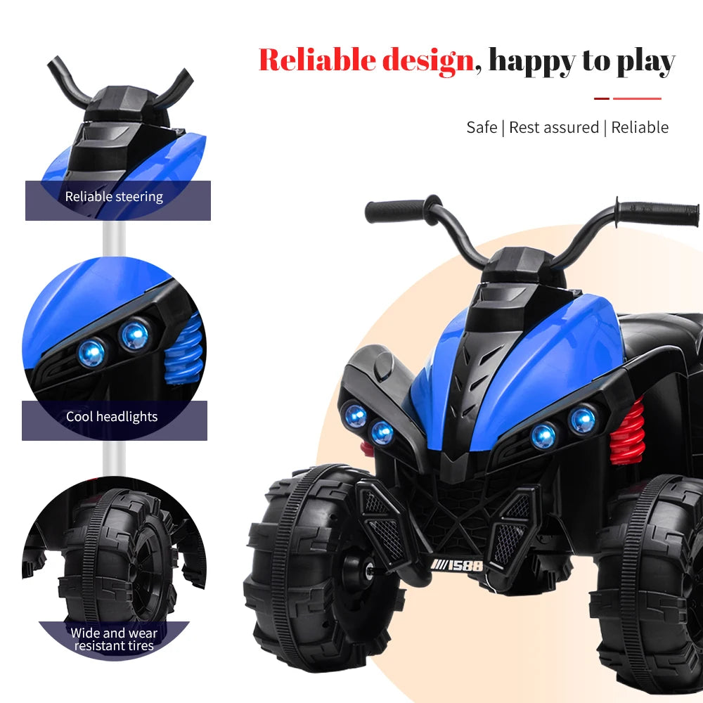 12V Electric Kids ATV,Electric Ride-On Car Toy,Large 4 Power Wheeler E ...