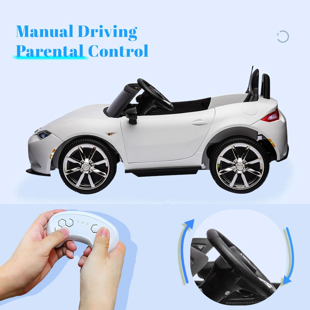 12V Kids Ride on Car Mazda Licence Power Wheels Battery Car Toys with ...