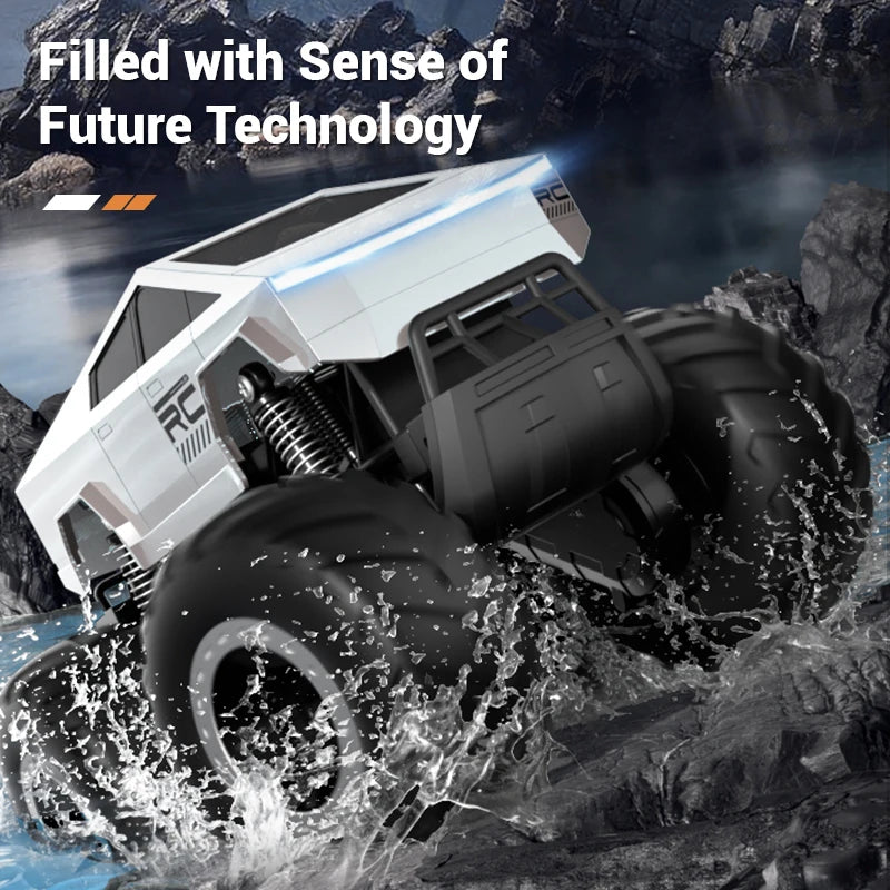 RC Car Amphibious Remote Control Off-Road Big Wheel High Speed Electri ...