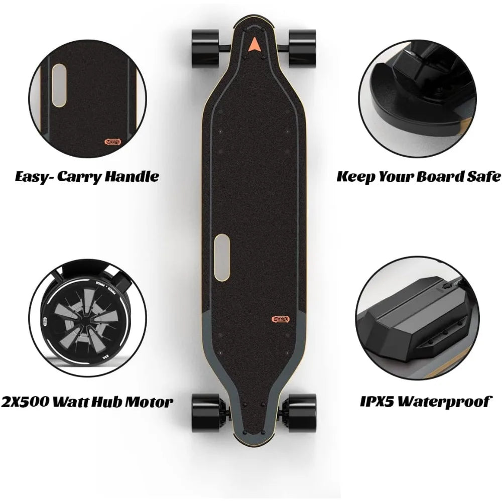 MEEPO V5 Electric Skateboard with Remote, Top Speed of 29 Mph, Smooth ...