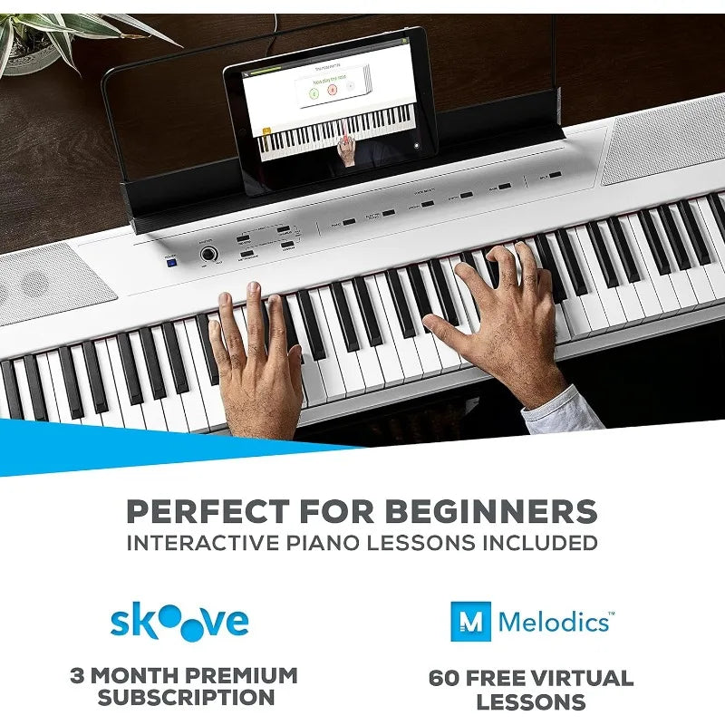 Alesis Recital – 88-key digital piano keyboard with semi-weighted keys ...