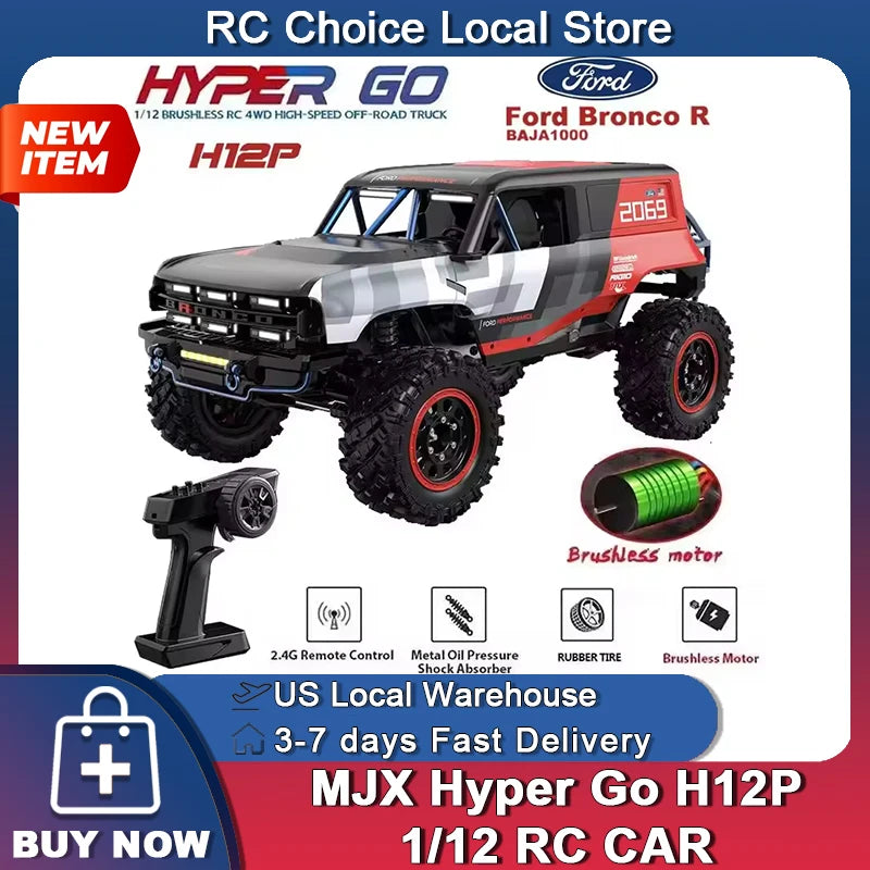 MJX 1:12 H12P Brushless High-Speed Remote Control Car Professional RC ...