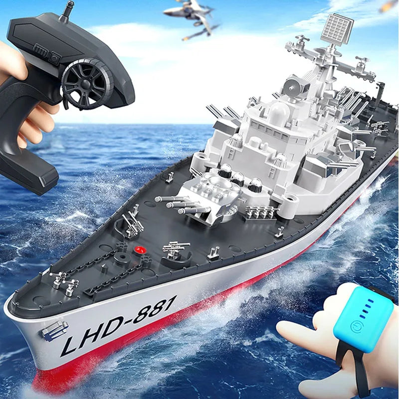 RC Battleship Model Large Warship Model Toy Gift – Crazy RC Toys