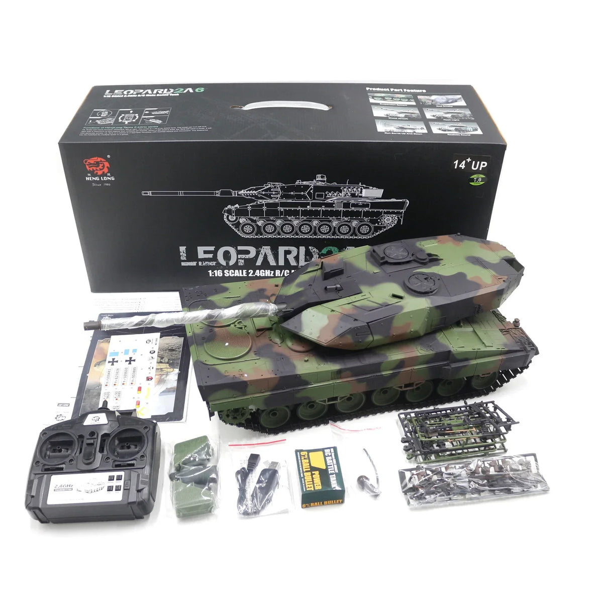 Plastic Germany Leopard 2 Rc Tank Children's Toys Model Large Versus ...