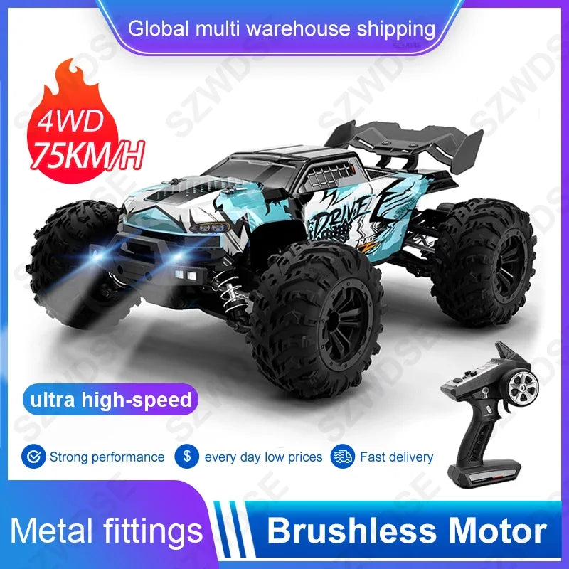 High Speed RC Car 4WD Off Road Vehicle 70KM/H Brushless Motor Professi ...