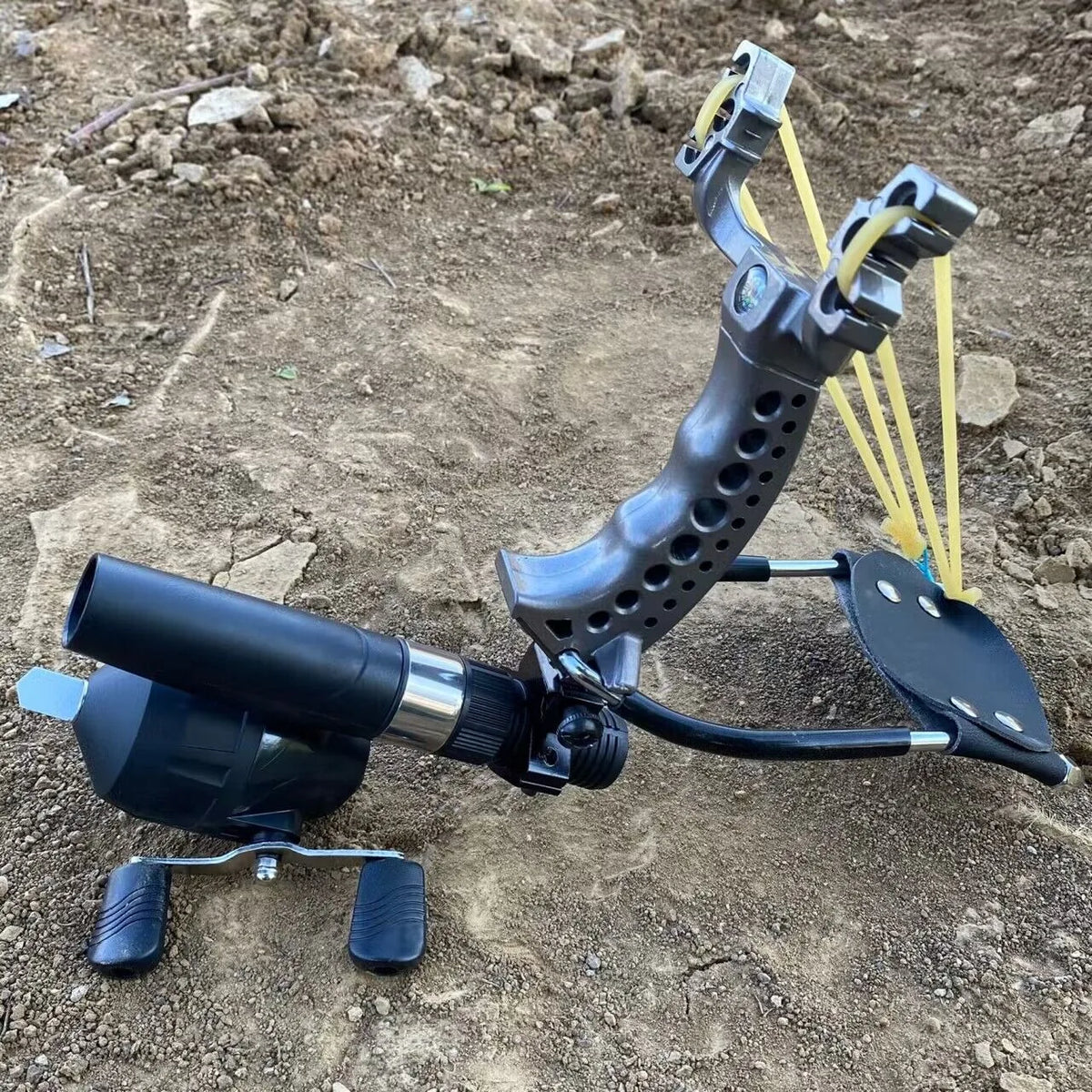 Powerful Fishing Slingshot Kit Outdoor Wrist Support Rocket Slingshot ...